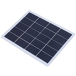 Oreilet Solar Chargers Cell Charger DC Output Charger Solar Battery Solar Panel, 3W 5V Solar Cells, Polycrystalline Silicon DIY for Garden Light Outdoor Light