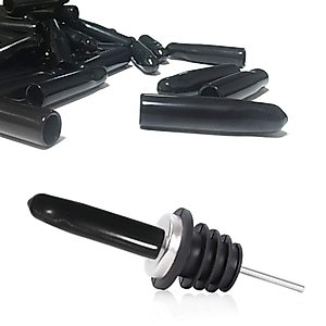 GOLF Pout Spouts caps for Liquor Bottles, 50 Pcs Rubber Pourer Spout Cover Liquor Bottles Dust Caps [New Upgrade]