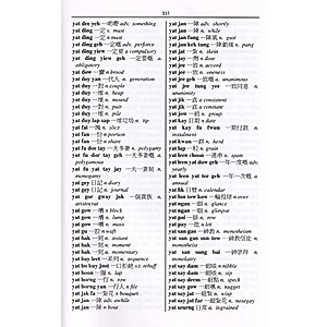 English-Cantonese & Cantonese-English One-to-One Dictionary