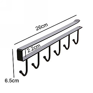 NPLE--Kitchen Storage Shelf Cupboard Hanging Hook Shelf Dish Hanger Organizer Holders (Black)