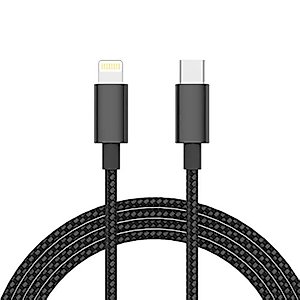 Apple MFi Certified USB C to Lightning Cable Made for iPhone X/XS/XR/XS Max / 8/8 Plus, Supports Power Delivery (for Use with Type C Chargers) 4FT (Black)