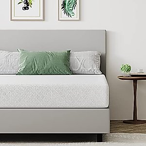 Dyonery Twin Mattress 8 Inch Green Tea Memory Foam Mattress CertiPUR-US Certified, Cooling Gel Bed Mattress in a Box Fiberglass Free, Kids Mattress for Bunk Bed, 38"×75"