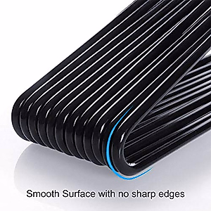 Corodo Pants Hangers, 10 Pack Pants Hangers Non Slip, Space Saving Hangers for Pants, Rubber Coating Short Neck Hangers