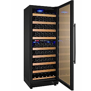 Allavino 24" Wide Vite II Tru-Vino 99 Bottle Dual Zone Black Right Hinge Wine Refrigerator