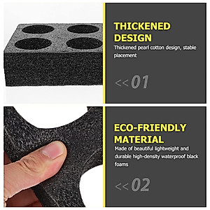 Operitacx 2pcs Cola Milk Tea Cup Saucer Door Dash Accessories for Dashers Drinkings Carrier Tray Terrarium Glass Containers Takeout Packing Supply Wallet Pearl Cotton Takeaway Box Travel