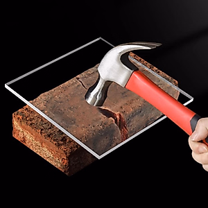 Polycarbonate Sheets Clear Acrylic Plastic Sheet - 2mm,3mm,4mm,5mm Thick,UV Protected,Glass Replacement Panels,for Shed Windows Roofing Greenhouse Canopy Carport,Custom (3.94x3.94in,3mm)