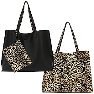 Scarleton Leather Tote Bag for Women, Womens Purses and Handbags, Reversible Tote Bags for Women, Purses for Women, H184220165, Leopard