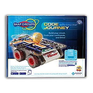 Snap Circuits Code Journey, Build Your Circuit, Code Your Commands, and Drive, Bluetooth Controlled, STEM Building Toy for Ages 8 to 108