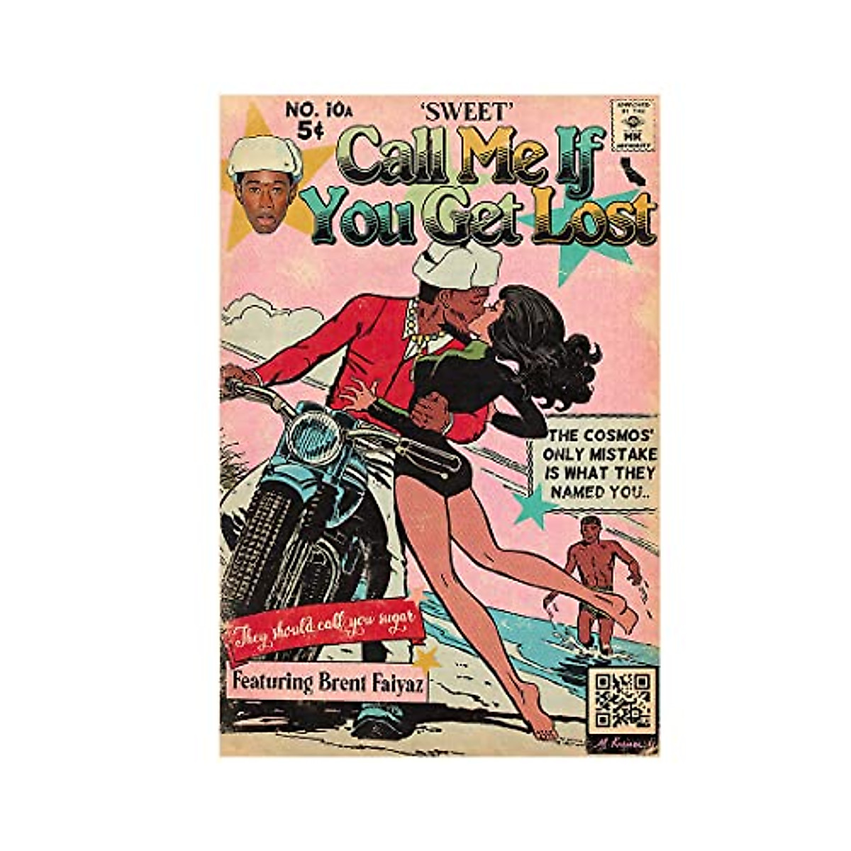 Motlwat Tyler The Cure Poster Call Me If You Get Lost Music Album Poster Aesthetics Room Decor 16x24 inch Unframed