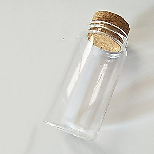 Luo House 3pcs 100ml Small Glass Bottles Vials Jars Glass with Cork Stopper Storage Bottle 100ml 47x90mm(1.85x3.54inch)