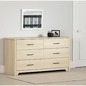 South Shore Fusion 6-Drawer Dresser, Bleached Oak