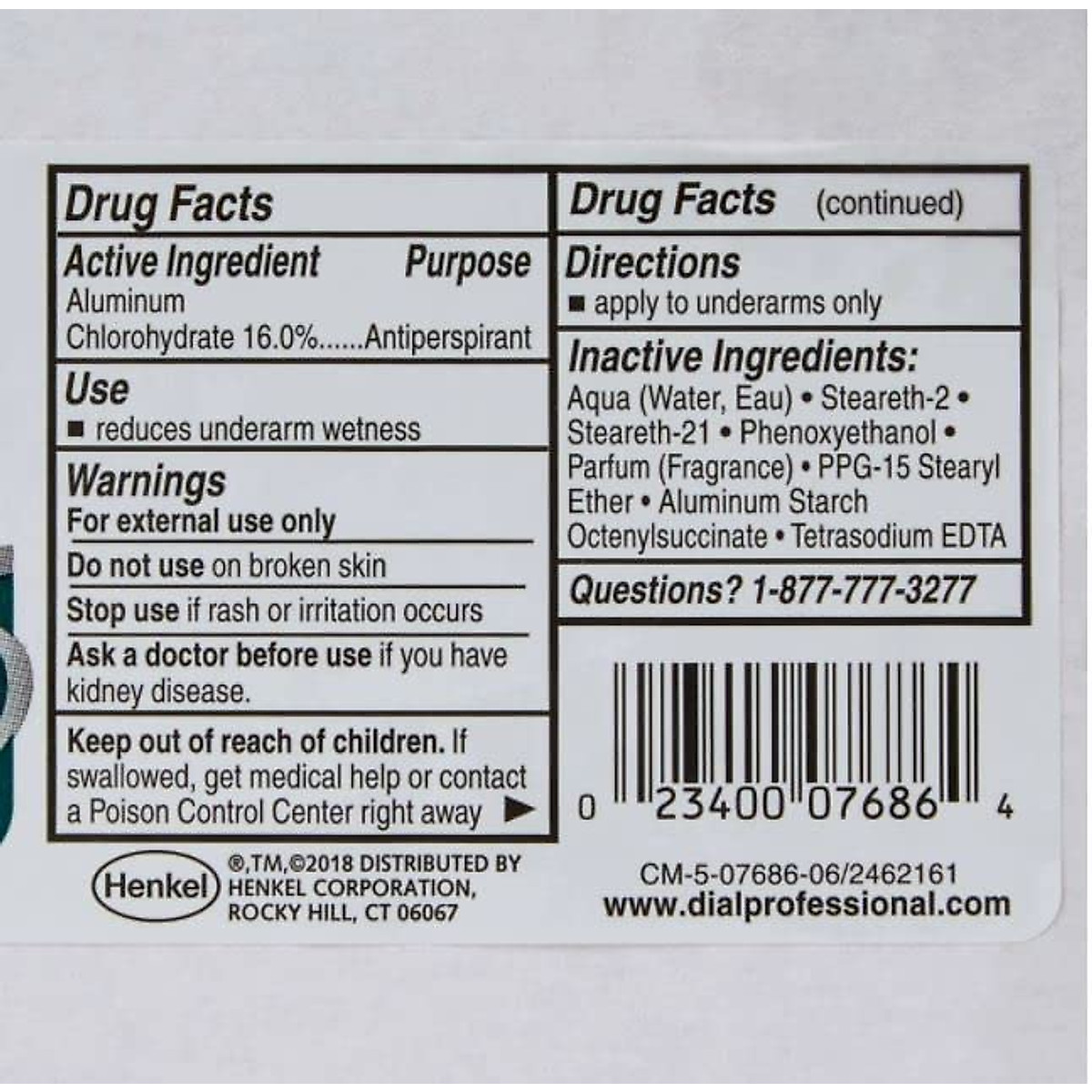 Dial Crystal Breeze Anti-Perspirant Deodorant Roll-On - 1.5 oz - Case/6