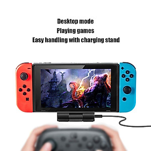 Switch HDMI Dock, Foldable Switch HDMI Docking Station, Portable TV Dock for Switch/Switch OLED with Screen Switch Button, USB C Power Input and USB 3.0 Port