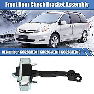 X AUTOHAUX Front Left Door Check Bracket Stop Strap 68620-AE011 for Toyota Sienna 2004-2010 Car Door Check Arm Assembly LH Driver Side Door Check Strap Stopper Door Limiter