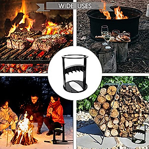 MANIOSHIYA Firewood Kindling Splitter with Enlarged Openning & 3LBS Solid Sledge Hammer, Manual Kindling Splitting Wedge, Sturdy Portable Firewood Cutter, Splits Firewood Safely and Easily