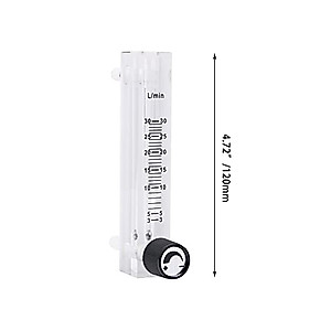 CNBTR Multicolor Acrylic 3-30LPM LZQ-7 Oxygen Air Gas Flowmeter with Control Valve for Oxygen Adjustable