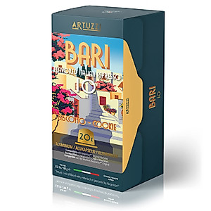 Artuzzi 60ct Compatible Nespresso Pods | Cookie, Almond, Hazelnut Flavored Pods for Original Nespresso | Italian Espresso I Aluminum & Recyclable