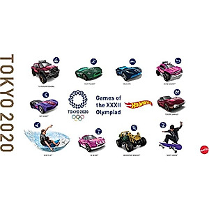 Hot Wheels Tokyo 2020 Olympics 10 Castings In 1 Pack Features 1:64 Scale Cars With Popular Sports Themes Treasure Hunt Car Collectible Ages 3 And Older
