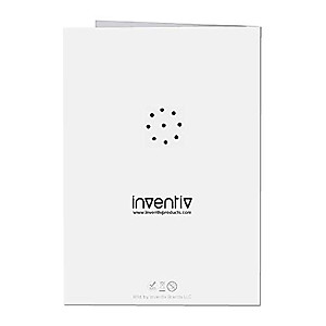 4 Pack, Inventiv 30 Second Recordable DIY Greeting Card, Voice Recorder Module, Blank White/Apply Custom Design Artwork