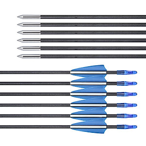 Fiberglass Archery Target Arrows 24 Inch for Youth Children Women Beginner Shooting Practice with Compoud Recurve Bow …
