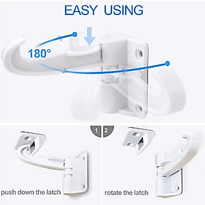 WeTest Invisible Design 10 Pack Kitchen Cabinet Locks - Child Safety Baby Cabinet Locks - No Drilling Screws for Latches and Drawers, 3M Adhesives