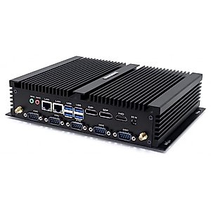 BASOARO Industrial Mini Computer, Fanless Industrial PC, Core i7 8550U, 16G RAM 512G SSD 1TB HDD, Dual LAN, Triple Display 4K UHD, DP/EDP/HD, 6 RS232 COM, Win 11 Pro Mini PC