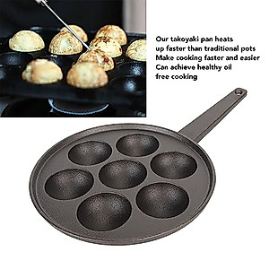 Takoyaki Grill Pan, 7 Holes Nonstick Takoyaki Grill Pan for Restaurant for Kitchen