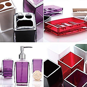 XIAOL Bathroom Accessories, 5Piece Bathroom Accessories Set, Bathroom Set Features, Soap Dispenser, Toothbrush Holder, Tumbler & Soap Dish- Bath Gift Set,Khaki