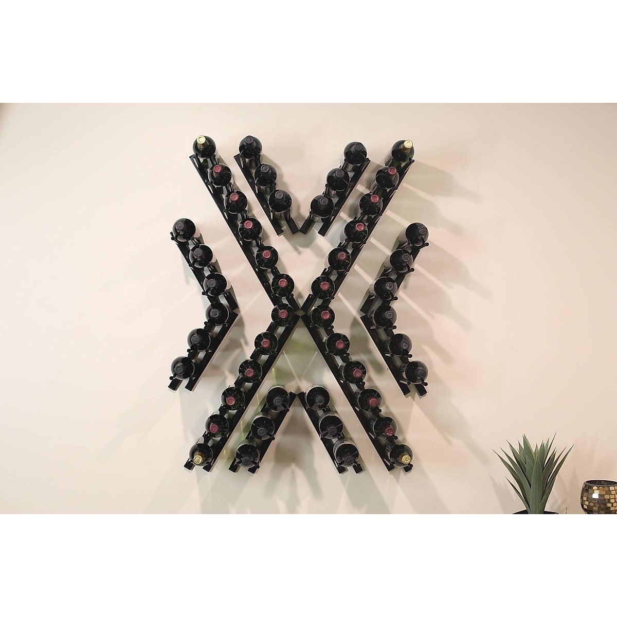 Ultra Wine Racks Cork Out Wall Mounted Wine Racks (4 Foot, Matte Black)