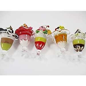 Dollhouse Miniature Food 5 Ice Cream Beverage Compatible with Barbie 16311
