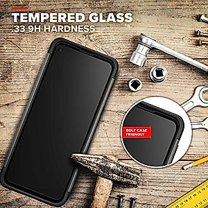 ZIZO Bolt Series for Moto G Stylus (2020) Case with Screen Protector Kickstand Holster Lanyard - Gun Metal Gray & Black