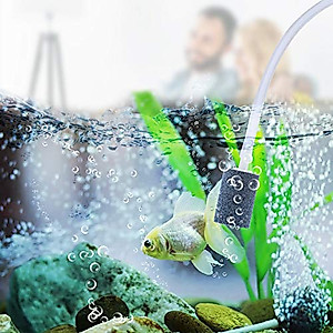 Adeeing Portable Mini USB Aquarium Fish Tank Oxygen Air Pump Mute Energy Saving Supplies Accessories (Black)