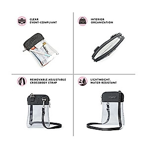 Baggallini womens Stadium Clear Bryant crossbody, Black, One Size US