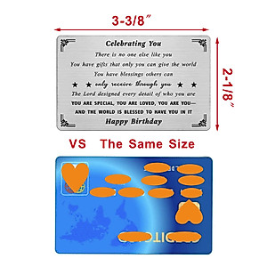 Personalized Religious Birthday Cards - Happy Birthday Card Gifts Unique for Women Men, Wallet Card Birthday Gifts for Him Her
