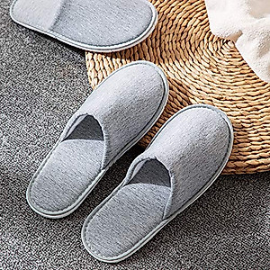 Rocutus 2 Pair Disposable Slippers,Disposable Slippers Bulk Guest Slippers,Travel Portable Polyester-cotton Slippers Home Interior Slippers Hotel Special Anti-skid Shoes Cotton Trailer