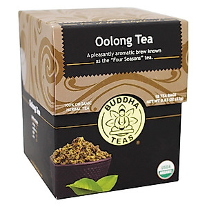 Buddha Teas Organic Oolong Tea Tea - OU Kosher, USDA Organic, CCOF Organic, 18 Bleach-Free Tea Bag