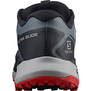 Salomon Men's Ultra Glide Hiking Shoe, Black/Alloy/Goji Berry, 10