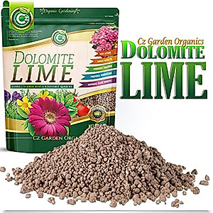 Organic Dolomite Lime - Made in USA - Garden Soil Amendment Fertilizer for Lawns, Plants & Organic Gardens. Calcium/Magnesium Additive. Safely Raise & Stabilize pH. Cures Blossom End Rot in Tomatoes