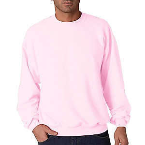 Jerzees Men's NuBlend Crew Neck Sweatshirt CLASSIC PINK - M