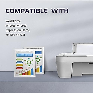 ZIPRINT 232 Remanufactured Ink Cartridge Replacement for Epson 232 T232 232 XL Ink Cartridge for Expression Home XP-4205 XP-4200 Workforce WF-2930 WF-2950 Printer (Black Cyan Magenta Yellow)