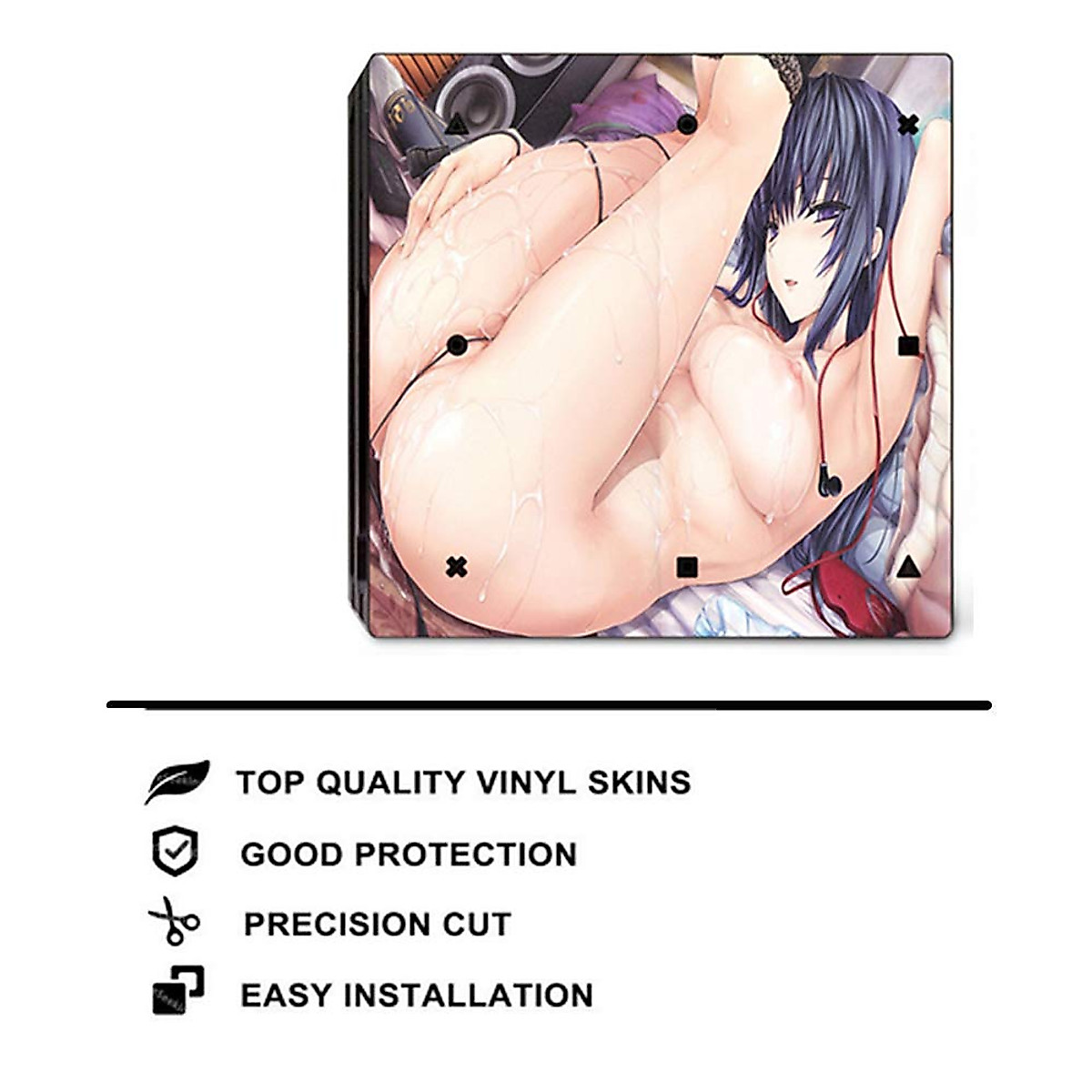 FYPRO Nude Girls Vinyl Decal Protective Skin Cover Sticker for Sony PlayStation4 Pro PS4 Console and 2 Dualshock Controllers (Fit PS4 Pro)