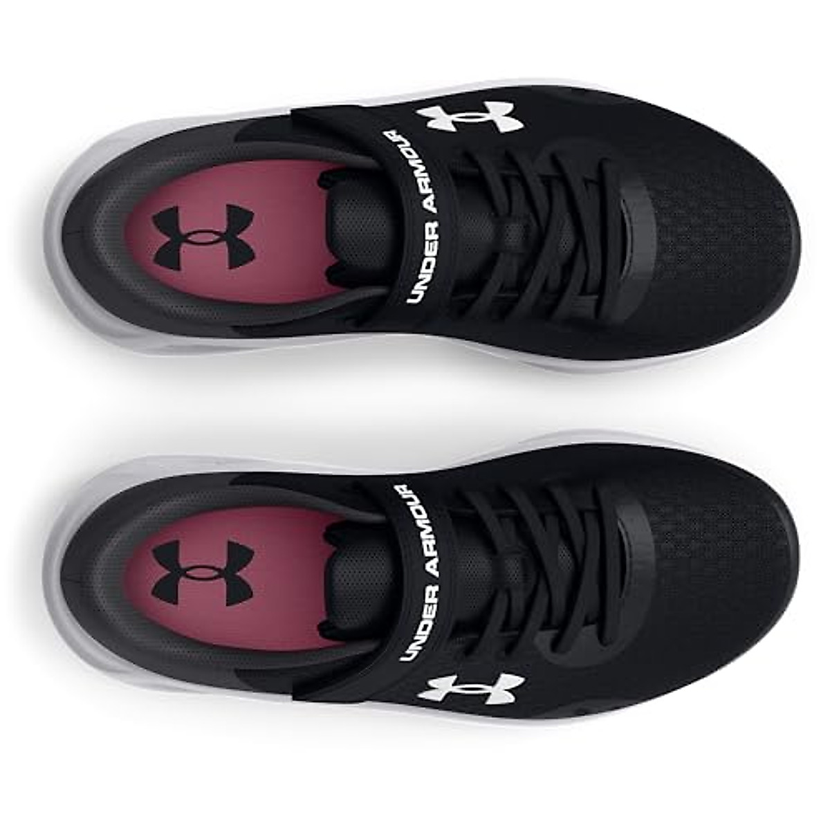 Under Armour Girl's Little Kid Pursuit 3 Alternate Closure, (001) Black/Jet Gray/White, 2