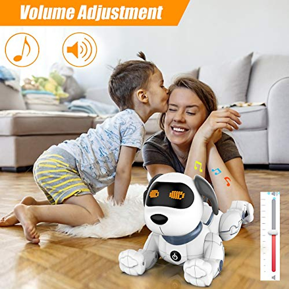 okk Robot Dog Toys for Kids, Remote Control Robot Toys, Interactive & Smart Programmable Walking Dancing RC Dog Robot, Rechargeable Electronic Pets Gifts for Boys Girls Age 6, 7, 8, 9, 10,11,12