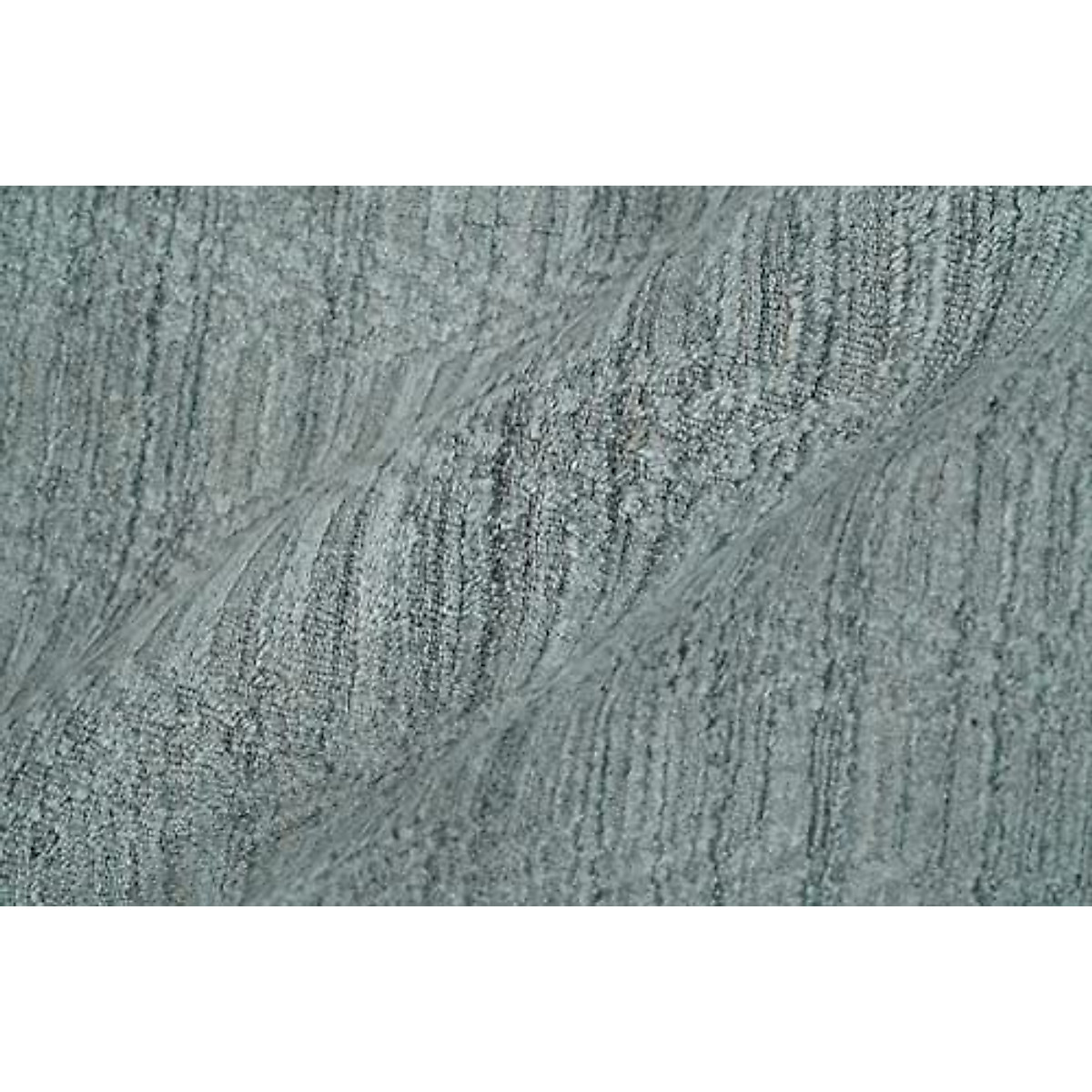 Artisan's Arc Hand Made Solid Scandinavian Blended Wool Flatwoven Area Rug, Silver, Gray and Brown, 8x10 | KE12810