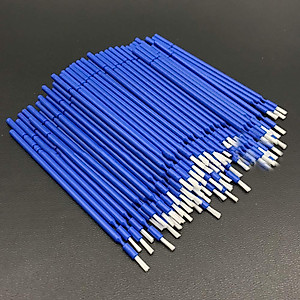 SeeFDENT 100pcs/Pack Blue Dental Micro Brush Disposable Material Applicators Dental Materials Long Eyelash Brush Makeup Tool（Blue Color）