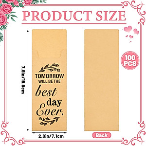 100 Pieces Silverware Bags Tomorrow Will Be The Best Day Ever Rehearsal Dinner Tableware Utensil Holders Rustic Cutlery Pouch Bag Silverware Holder Bag for Wedding Rehearsal Dinner, 2.8 x 7.8 Inch