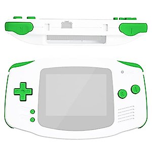 eXtremeRate Green Replacement Full Set Buttons for Gameboy Advance GBA - Handheld Game Console NOT Included