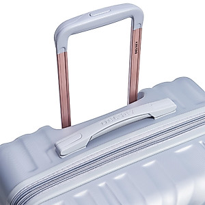 Delsey Paris Alexis Durable Luggage, Expandable Lightweight 4-Wheel Spinner, Easy Grip Handles for Smooth Mobility, TSA-Lock Incorporated, Men and Women, Platinum/Rose Gold, Check-In 25-Inch
