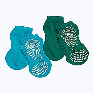 Gaiam Kids Yoga Socks (Pack of 2), Green/Blue