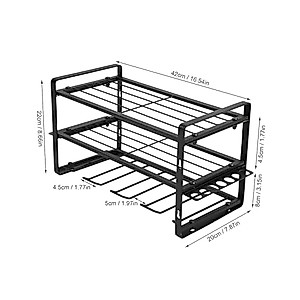 NDNCZDHC Tool Organizer Iron Power Tool Organizer Wall Mount Drill Holder 150lb Load Bearing Garage Shelving Rack for Workshop